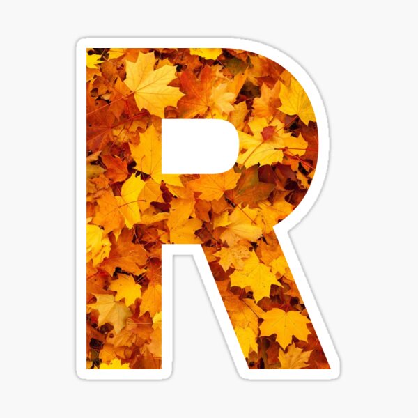 "Autumn Letter R Sticker" Sticker for Sale by iNeedLetters | Redbubble