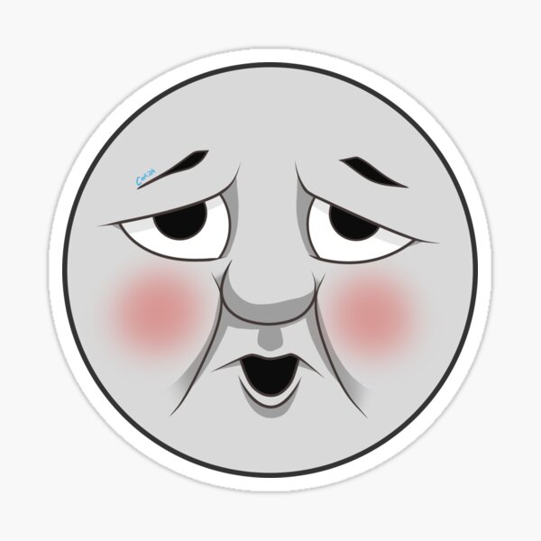 "Thomas (exhausted face)" Sticker for Sale by corzamoon | Redbubble