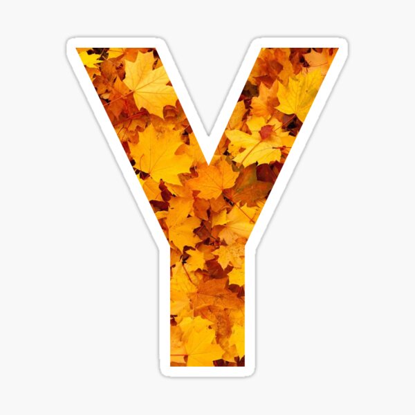 "Autumn Letter Y Sticker" Sticker for Sale by iNeedLetters | Redbubble
