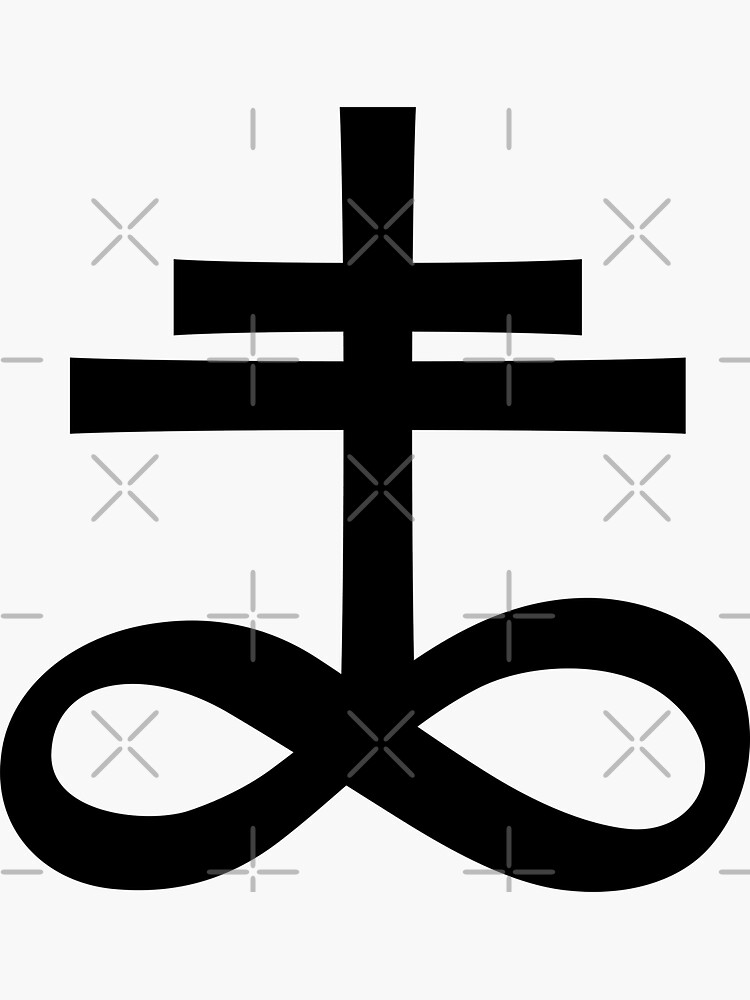 "Infinity Cross (in black)" Sticker by ANGELSONLY | Redbubble