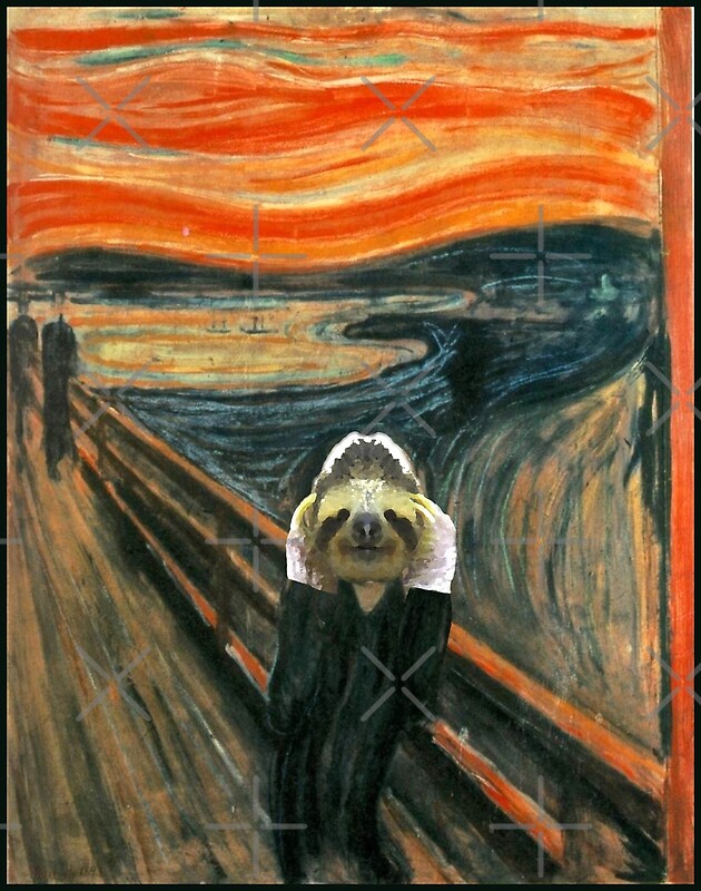 "The Sloth Scream by Edvard Munch" by TARDISRepairman | Redbubble
