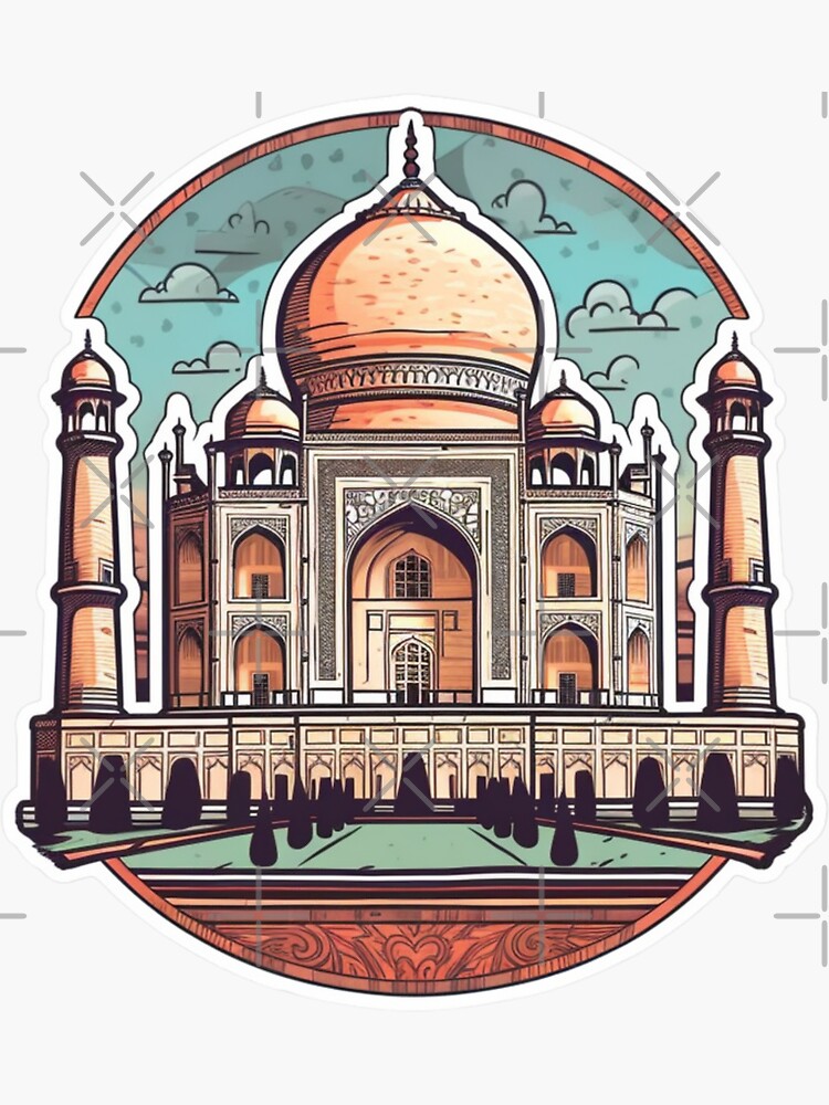 "Taj Mahal Gift" Sticker for Sale by c4k5llc | Redbubble