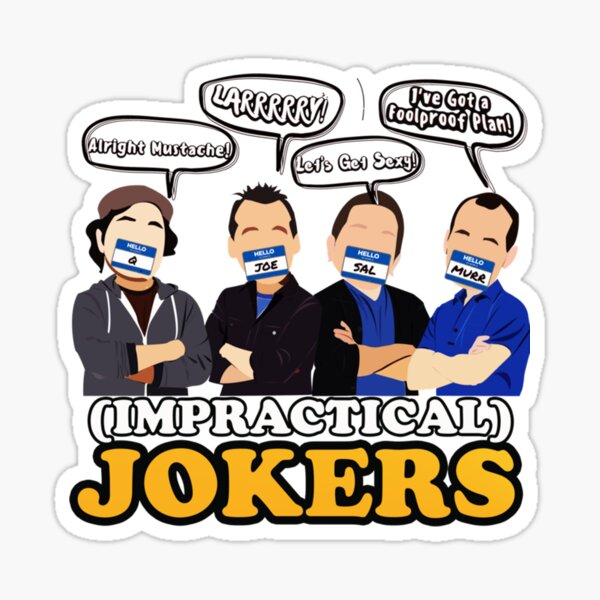 "Impractical Jokers Fan art " Sticker for Sale by MaeRobel | Redbubble