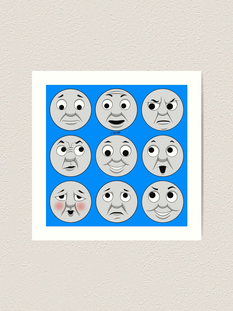 "The Many Faces of Thomas (full faces)" Art Print by corzamoon | Redbubble