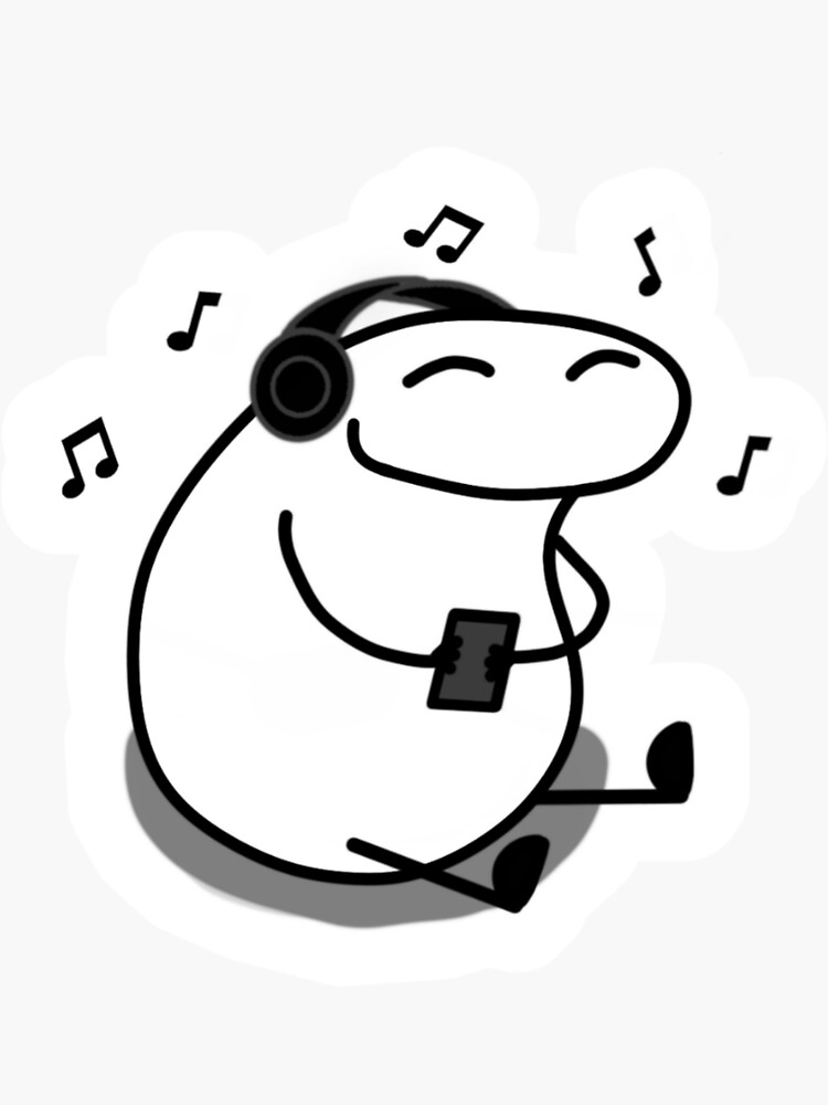 Pegatina con la obra «Deformitos escuchando musica» de Deformitos ...