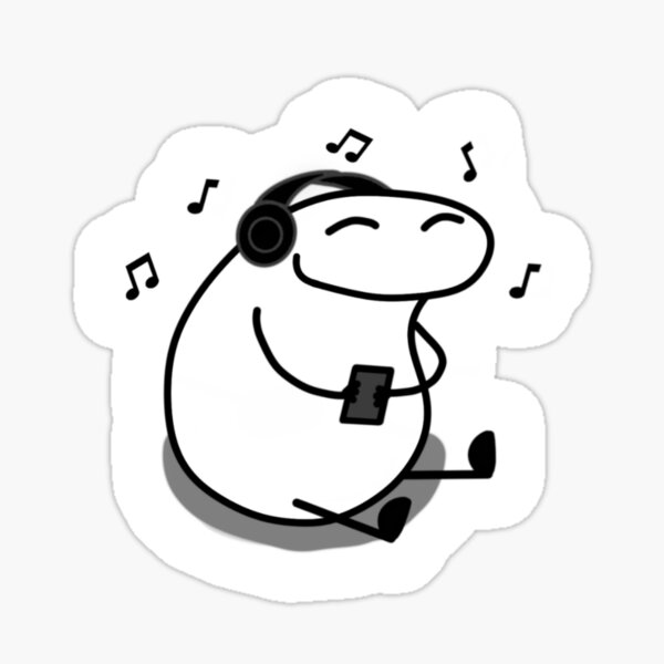 Pegatina con la obra «Deformitos escuchando musica» de Deformitos ...