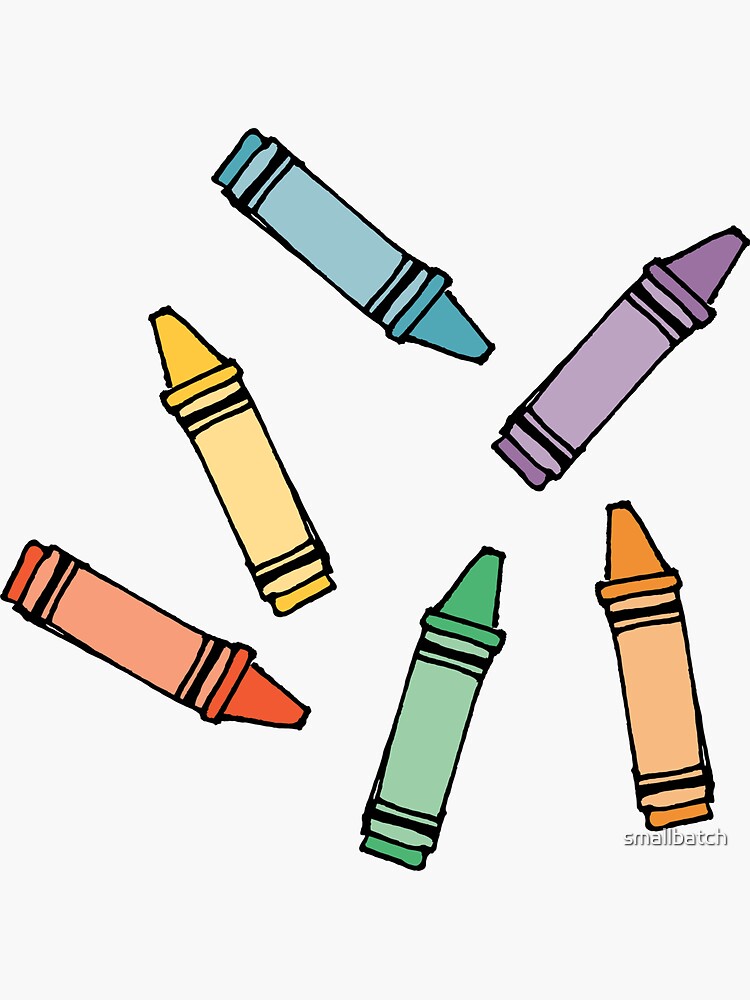 Sticker « Crayons », par smallbatch | Redbubble