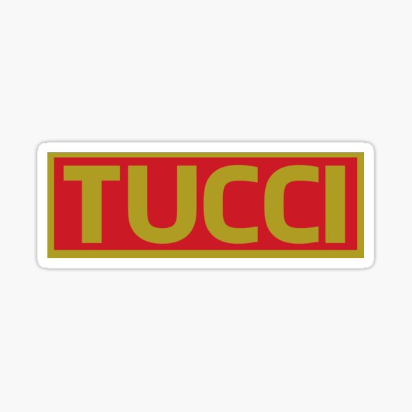 "Tucci Stanley meme in red" Sticker for Sale by Manoroma | Redbubble