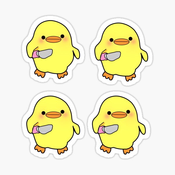 "Duck With Knife" Sticker for Sale by jeiddesigns | Redbubble