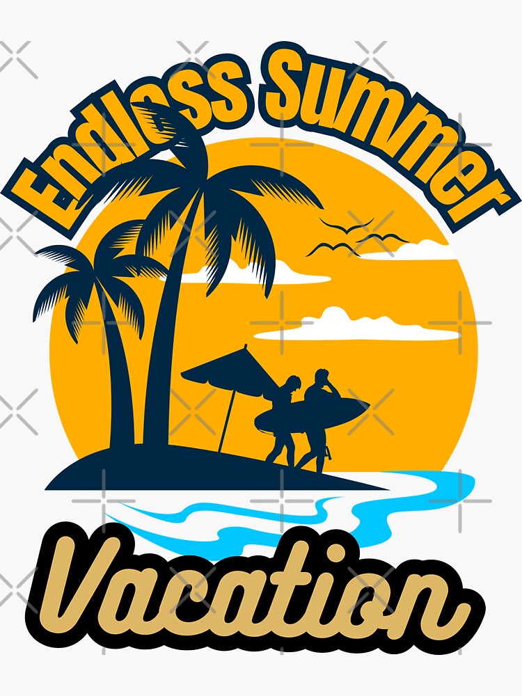 "Endless Summer Vacation I" Sticker for Sale by DesignHub1234 | Redbubble