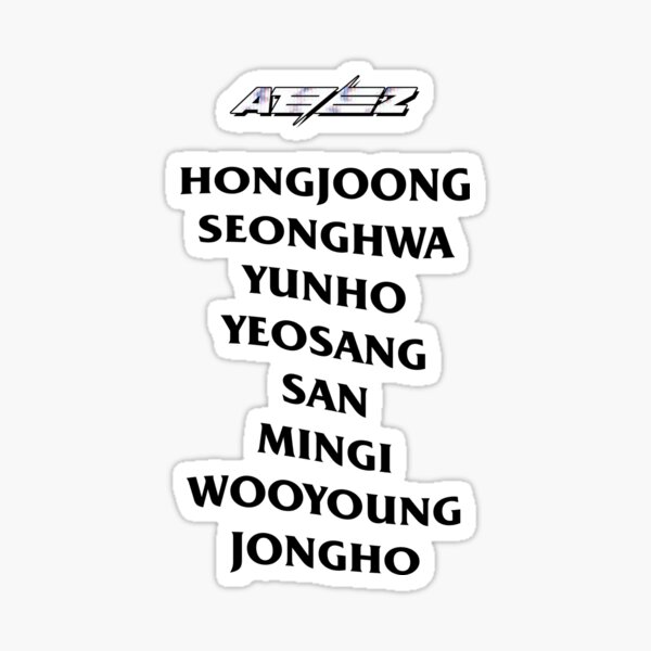 "ateez" Sticker for Sale by nurfzr | Redbubble