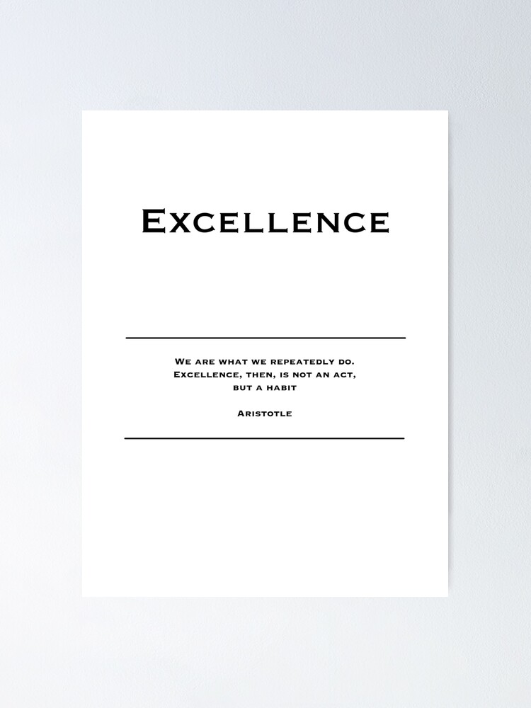 "Excellence - Motivational Quotes. Inspirational Quotes. Wall Art. Home ...