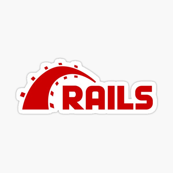 "Rails Logo" Sticker for Sale by kleversonk | Redbubble