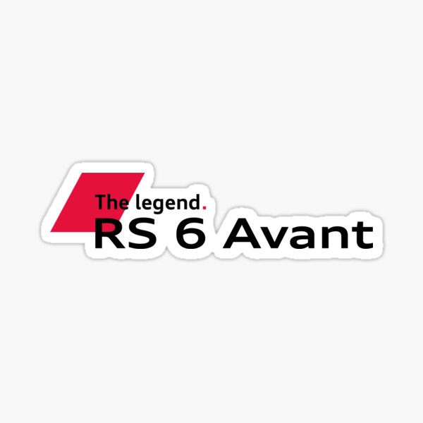 "RS 6 Avant The Legend. White" Sticker for Sale by grafik | Redbubble