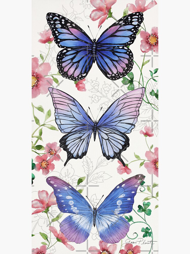 "Garden Butterfly Joy F" Sticker for Sale by Jeanplout | Redbubble