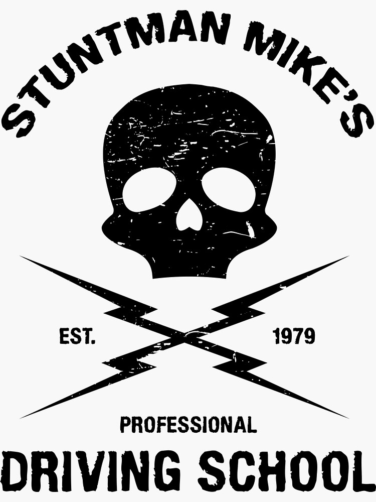 "Stuntman Mike's Driving School" Sticker for Sale by ZorgGraphix ...