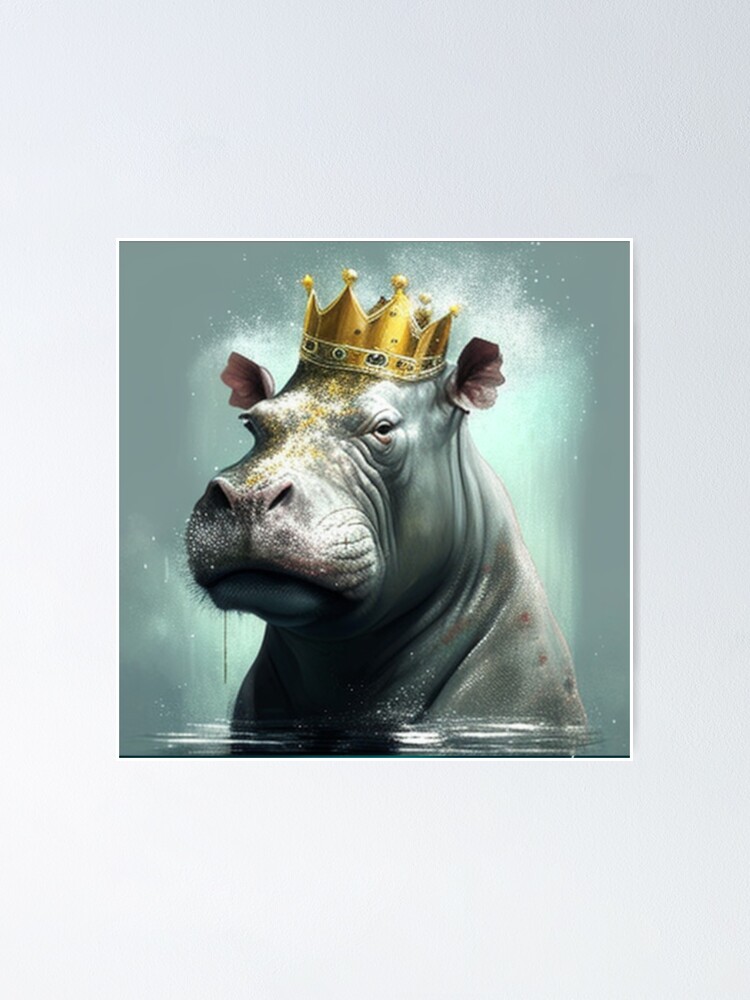 "The Hippo King" Poster for Sale by HIghlandkings | Redbubble