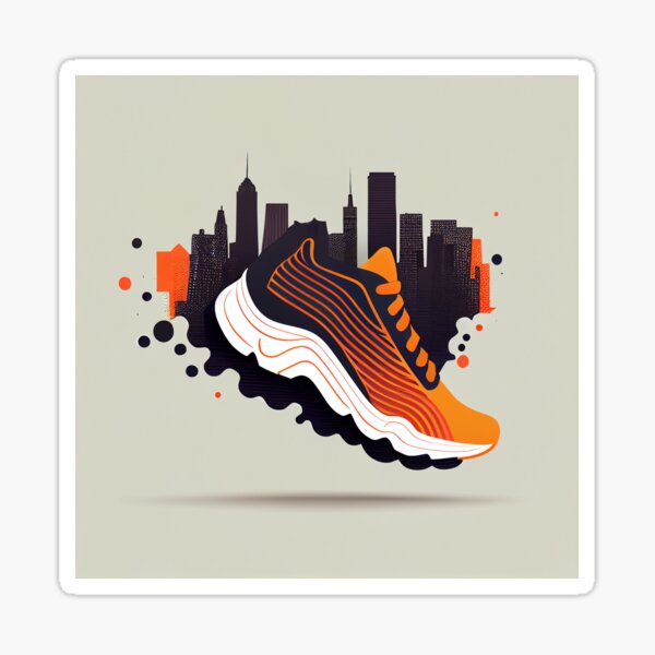 "Running Shoe " Sticker for Sale by MovingMoreMiles | Redbubble