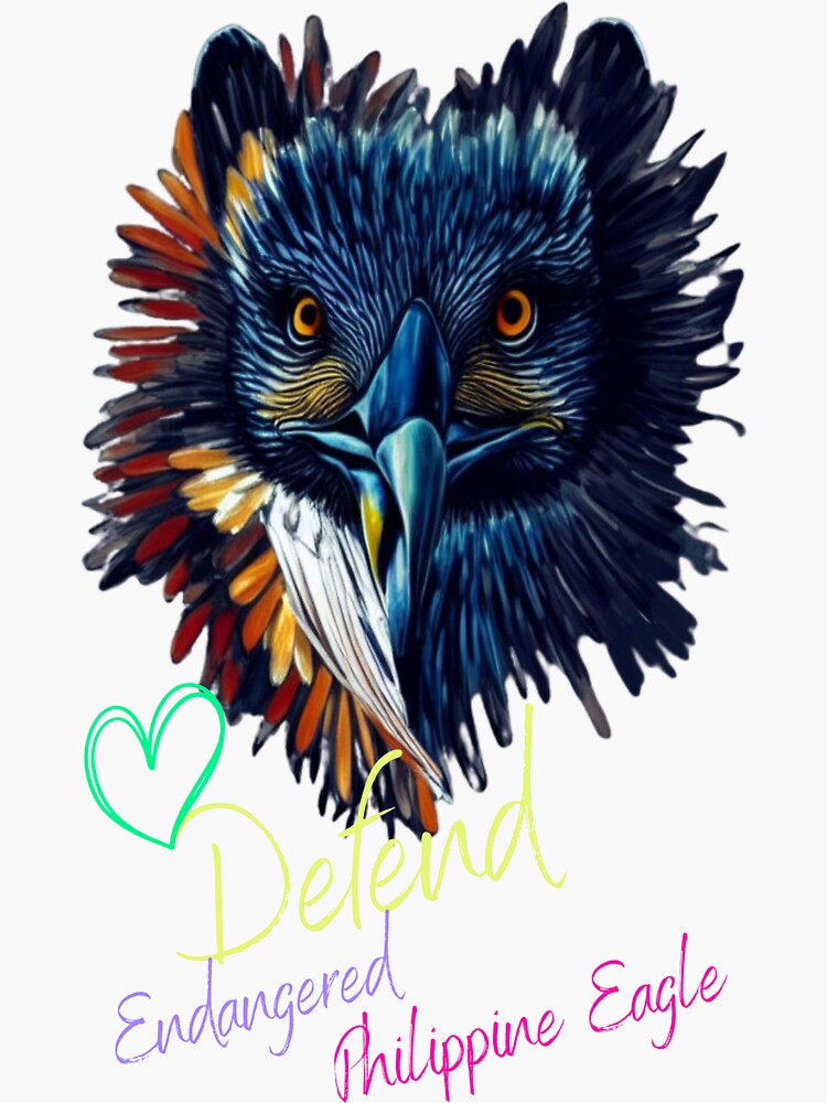 "Defend Endangered Animals - Philippine Eagle" Sticker for Sale by ...