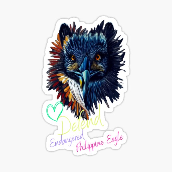 "Defend Endangered Animals - Philippine Eagle" Sticker for Sale by ...