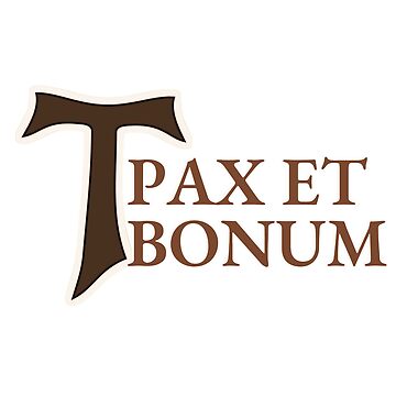 "Pax Et Bonum" Sticker for Sale by jggsoccer | Redbubble
