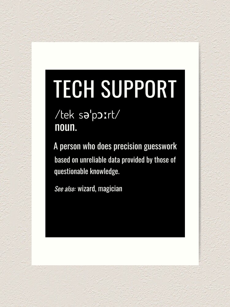 Tech Support Definition Print Digital Prints Prints Art & Collectibles ...