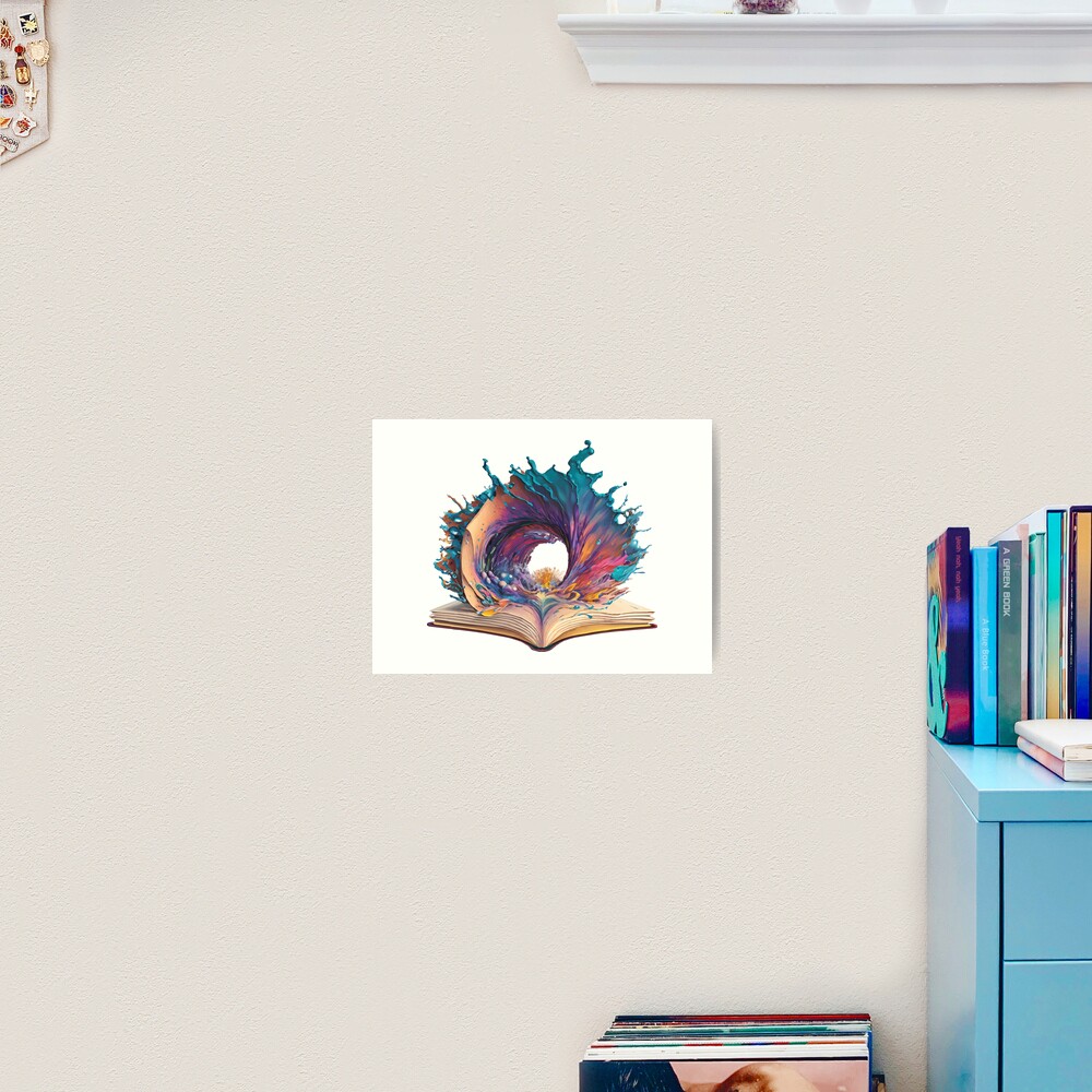 "An Open Book with a Paint Swirl - Read Vibrant" Art Board Print for ...