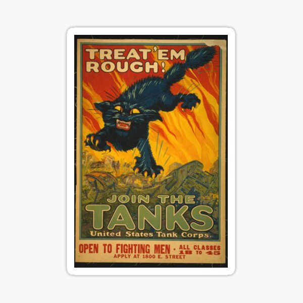 "Vintage WW1 T-Shirt USA World War 1 Military Retro Poster" Sticker for ...