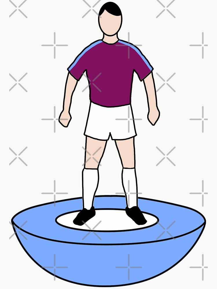 "BURNLEY TABLE FOOTBALL TEAM KIT COLOURS" Sticker by Ice-Tees | Redbubble