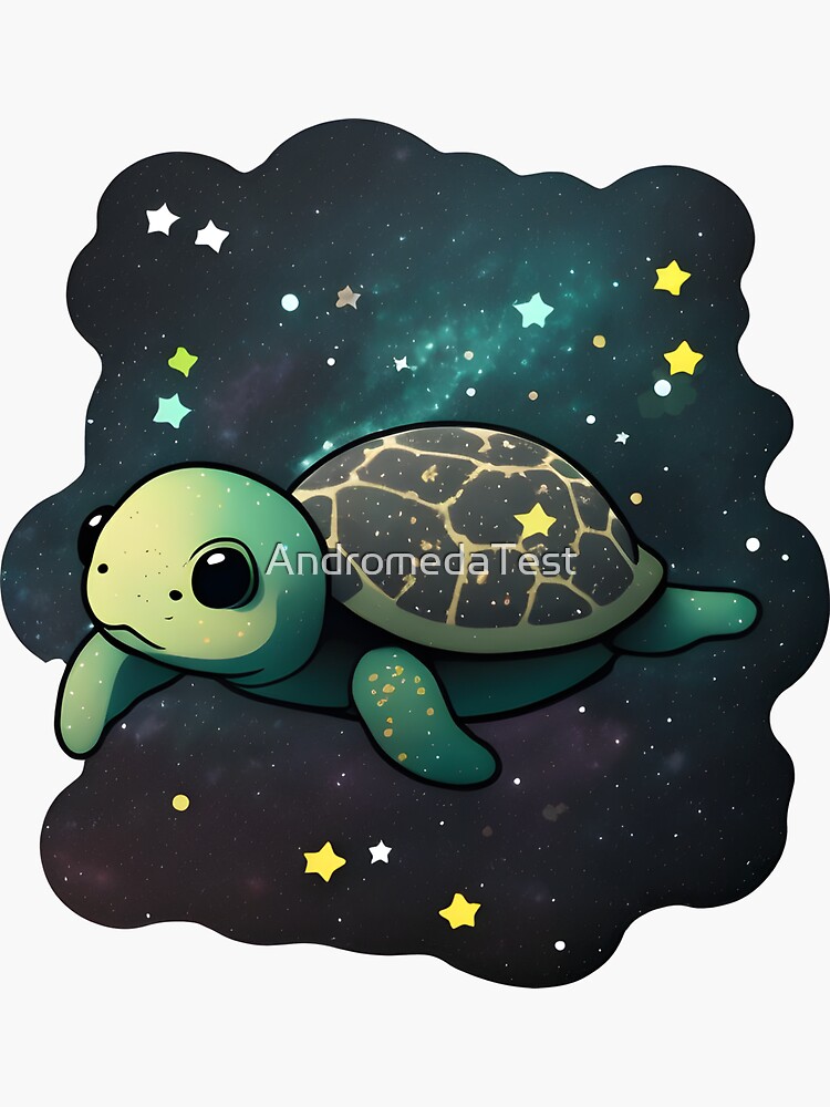 "Space Turtle Sticker" Sticker for Sale by AndromedaTest | Redbubble