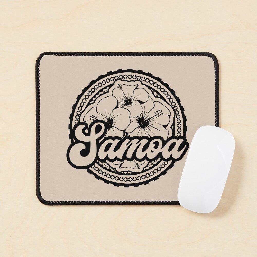 "Samoa - Circle Tribal Art - Hibiscus Flowers - Black" Sticker for Sale ...