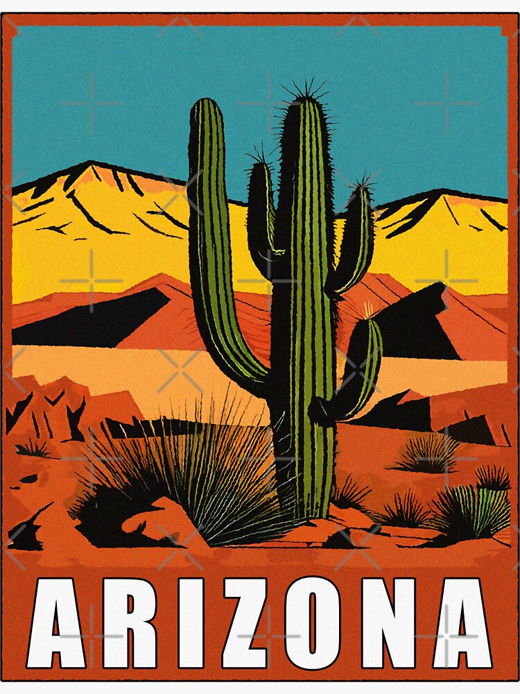 "Vintage Arizona usa Travel" Sticker for Sale by estudiopublik | Redbubble