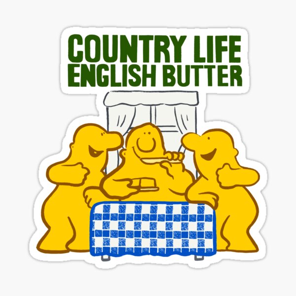 "80s Country Life Butter" Sticker for Sale by FunnehGacha | Redbubble