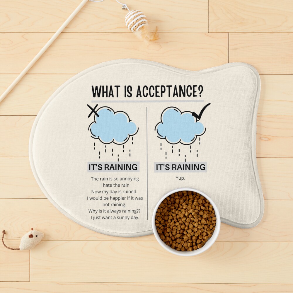 "What is acceptance " Sticker for Sale by ThoughtJumble | Redbubble