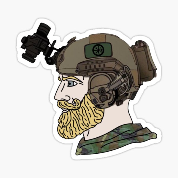"Tactical Chad alt" Sticker for Sale by 6.5x55 Swede | Redbubble