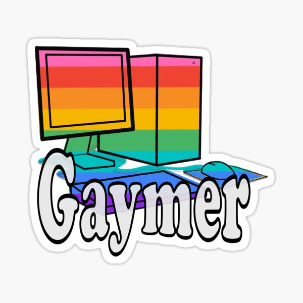"Gaymer" Sticker for Sale by designs-by-von | Redbubble