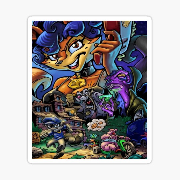"sly cooper" Sticker for Sale by sullamorphy | Redbubble