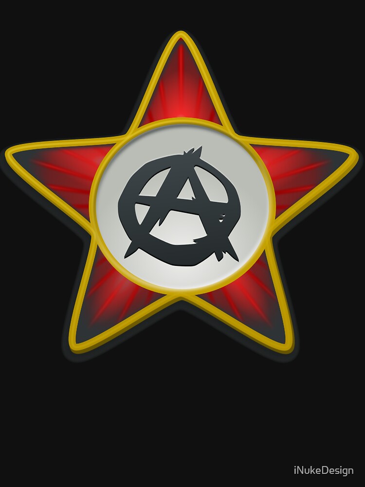 "Anarchist Red Star and Circle A Anarchy Symbol" T-shirt by iNukeDesign ...