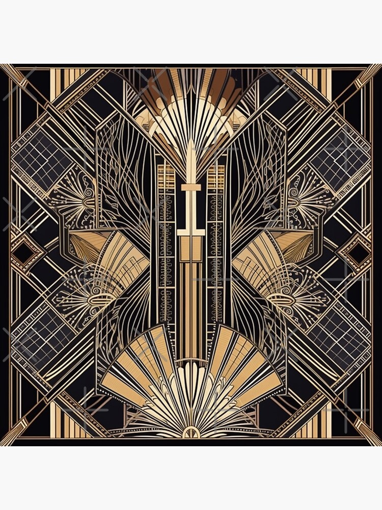 "Gilded Deco: Timeless Art Deco Motifs #14" Sticker for Sale by verbul ...