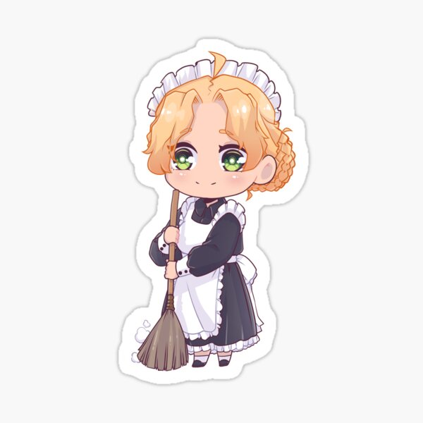 "Anime, Blonde hair color, Maid Sticker, - The Maid Collection" Sticker ...