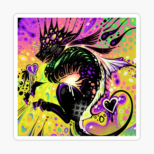 "Snatched Dragon" Sticker for Sale by Venokitake | Redbubble