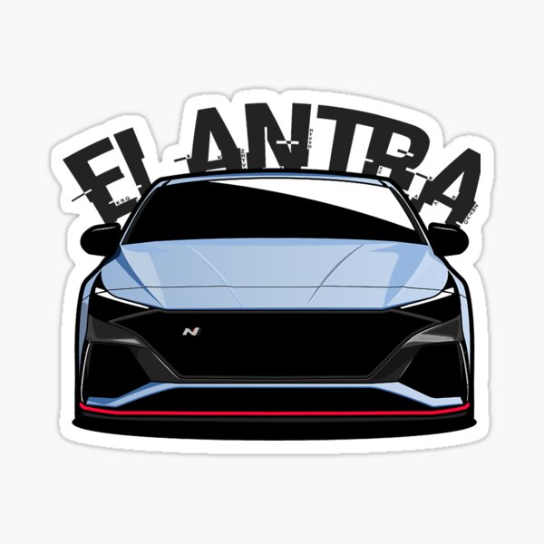 "Hyundai Elantra N" Sticker for Sale by CarlosGraham | Redbubble