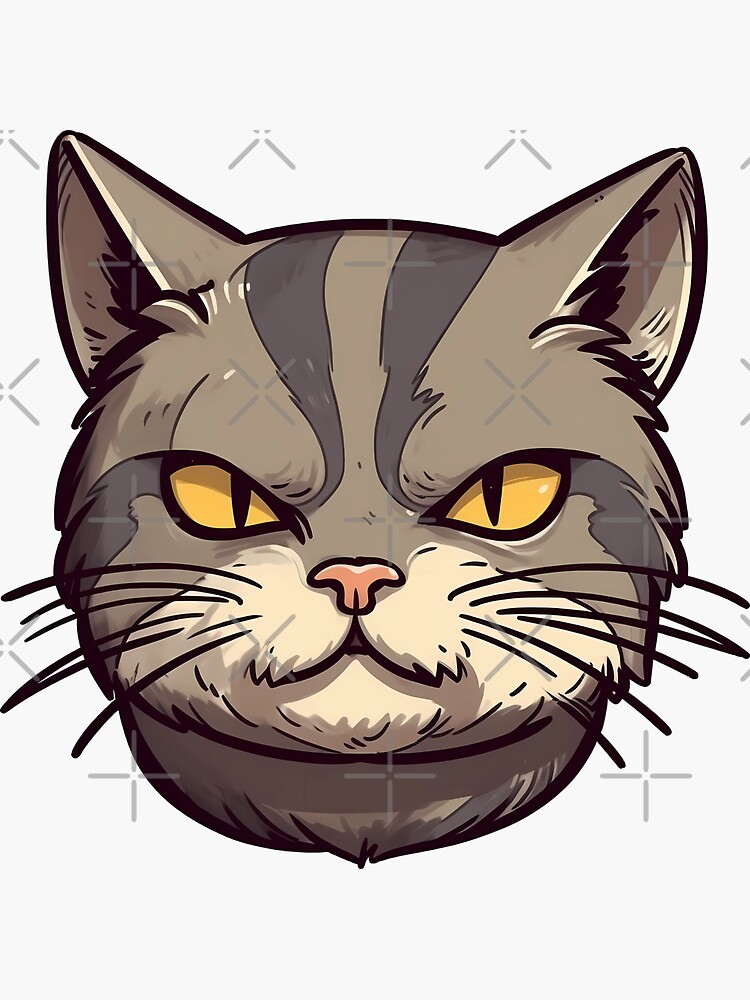 "Smirking cat emoji funny devil cat" Stickerundefined by MDCGraphics ...