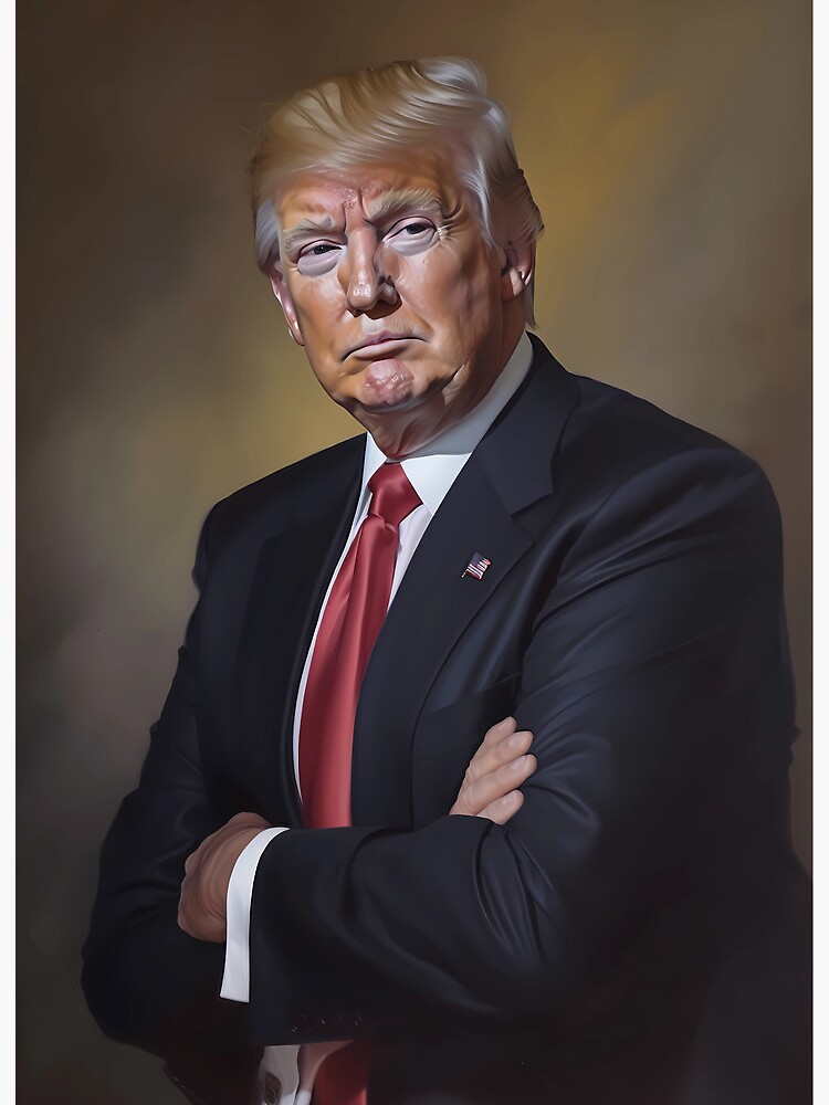 "President Trump Portrait" Art Board Print for Sale by PortraitHeaven ...