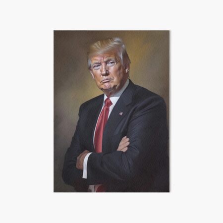 "President Trump Portrait" Art Board Print for Sale by PortraitHeaven ...