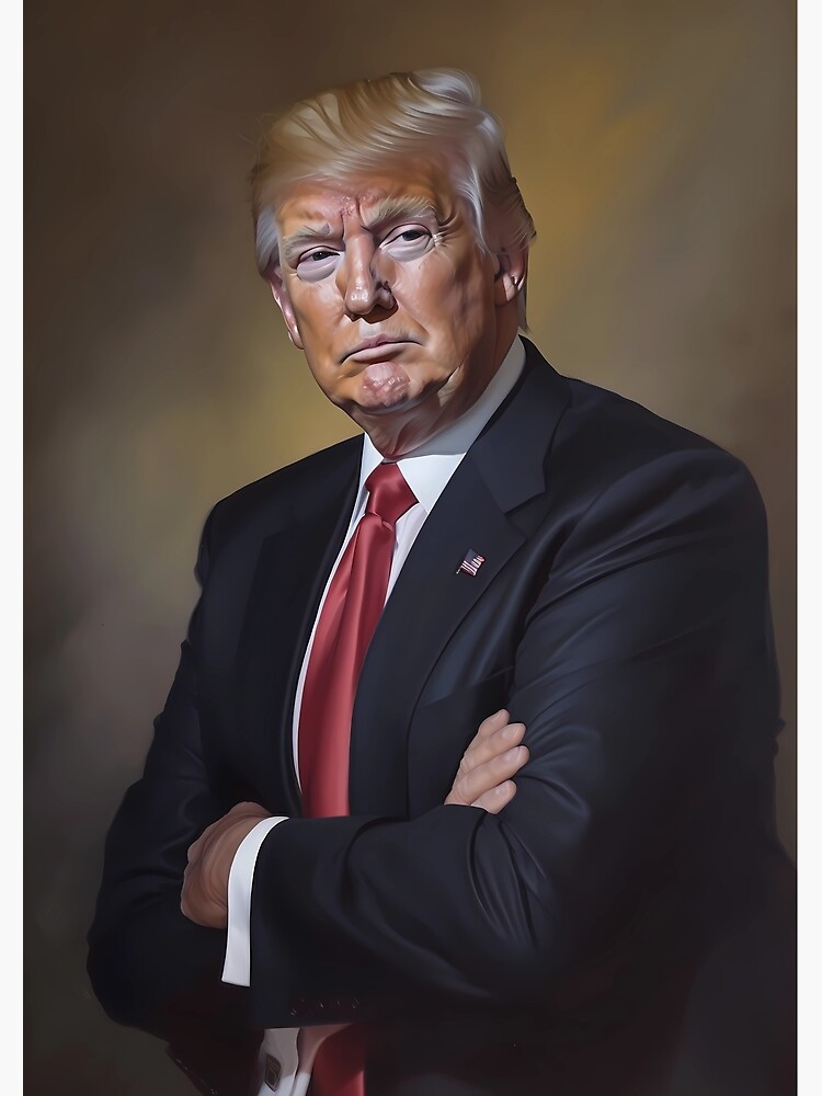 "President Trump Portrait" Poster for Sale by PortraitHeaven | Redbubble