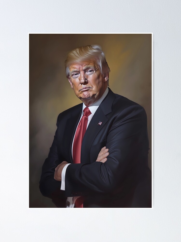 "President Trump Portrait" Poster for Sale by PortraitHeaven | Redbubble