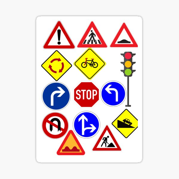 "Traffic signs" Sticker for Sale by Priyanka Rishi | Redbubble