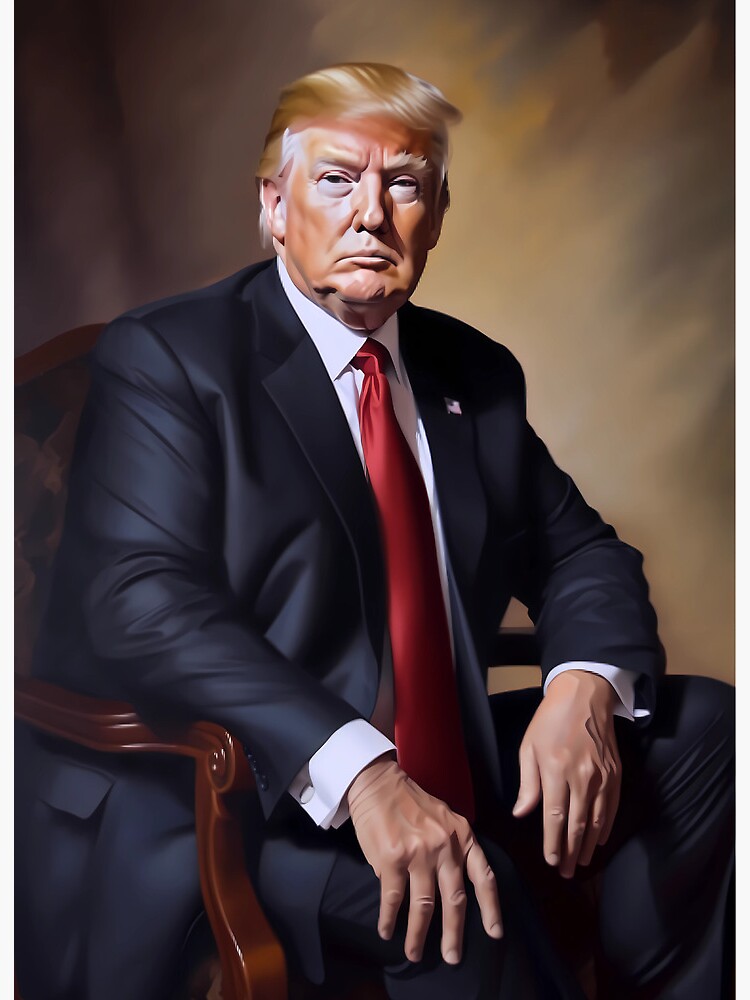 "President Trump Portrait" Art Board Print for Sale by PortraitHeaven ...