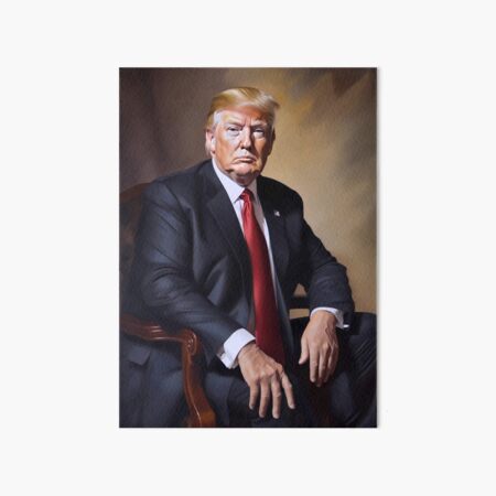 "President Trump Portrait" Art Board Print for Sale by PortraitHeaven ...